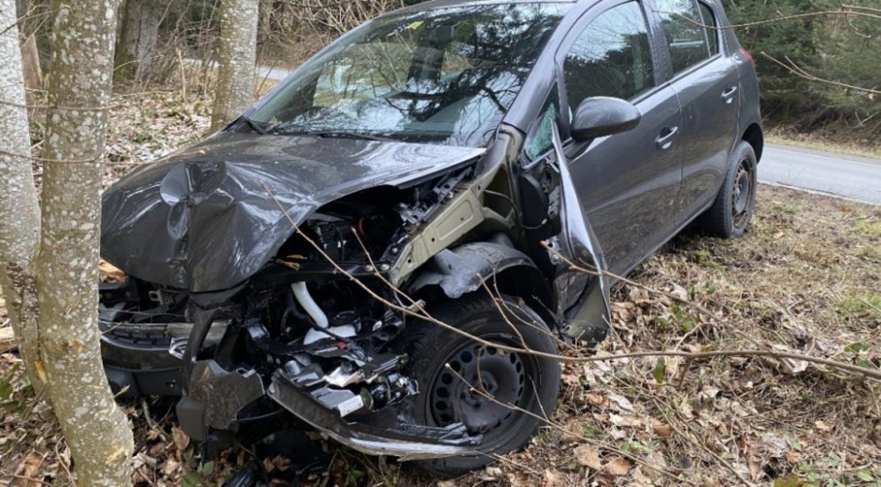 Leutwil AG: Bei Unfall heftig in Baum geprallt