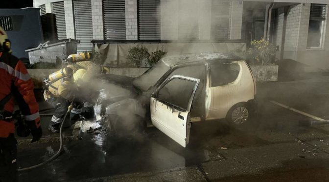 Muttenz BL: Fahrzeugbrand erlitt Totalschaden